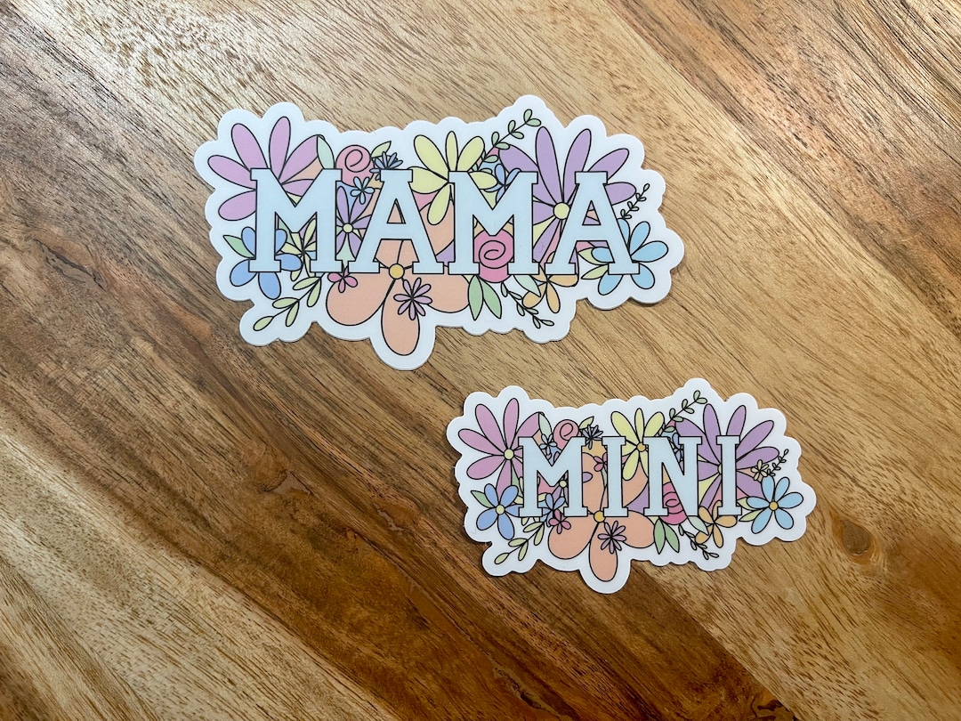 Floral Mama Sticker-mini Sticker Colorful Sticker-mom Sticker-cute Mama ...