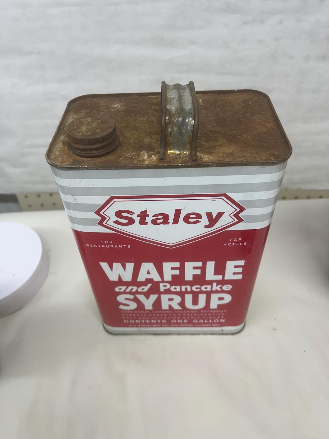 Vintage Staley WAFFLE & Pancake SYRUP Empty One Gallon Tin, Great ...