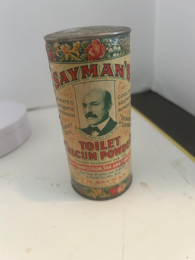 Rare Sayman's Toilet Talcum Powder Container - Etsy