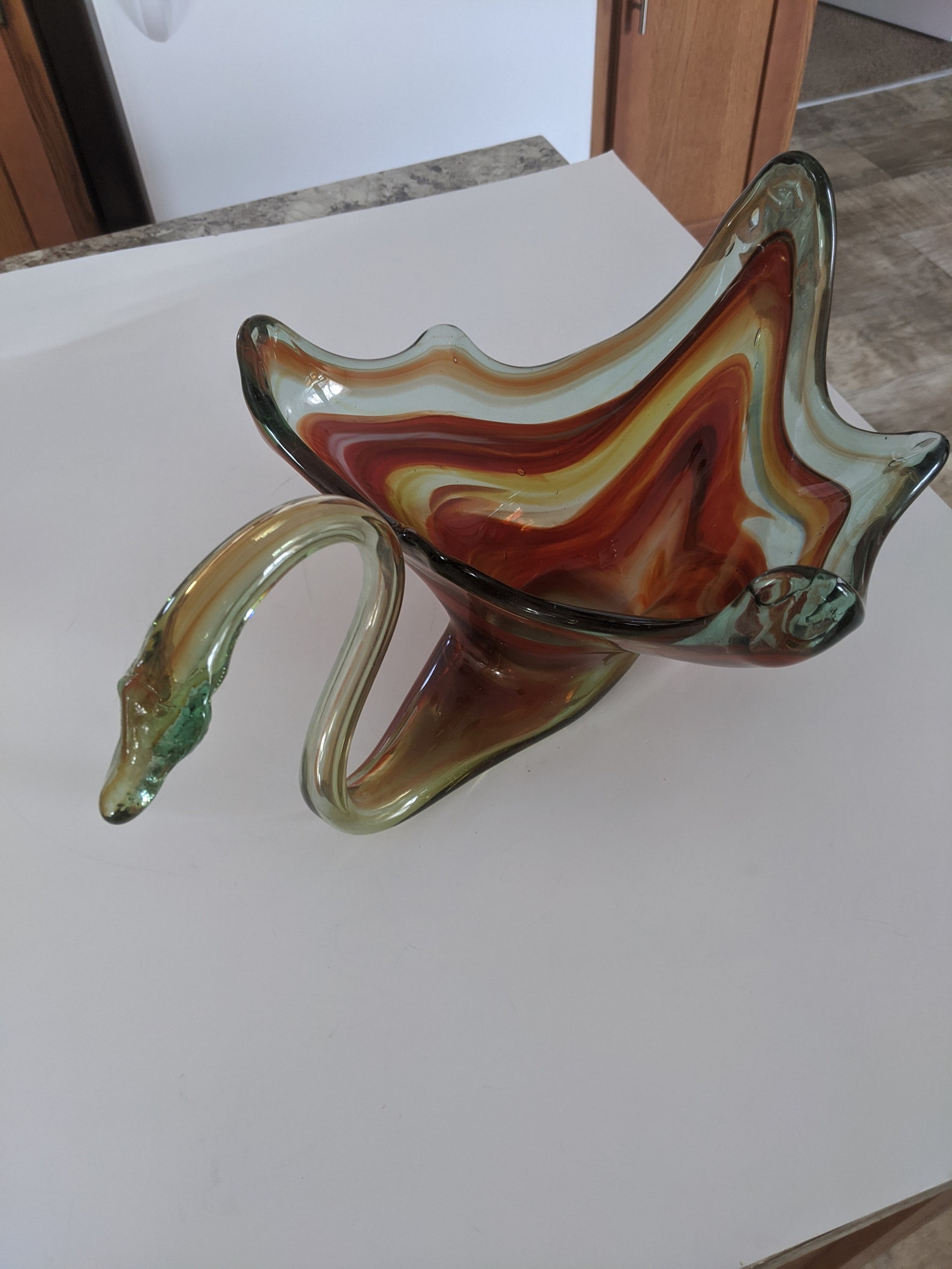 Exquisite Vintage Murano Red and Orange Glass Hand Blown - Etsy