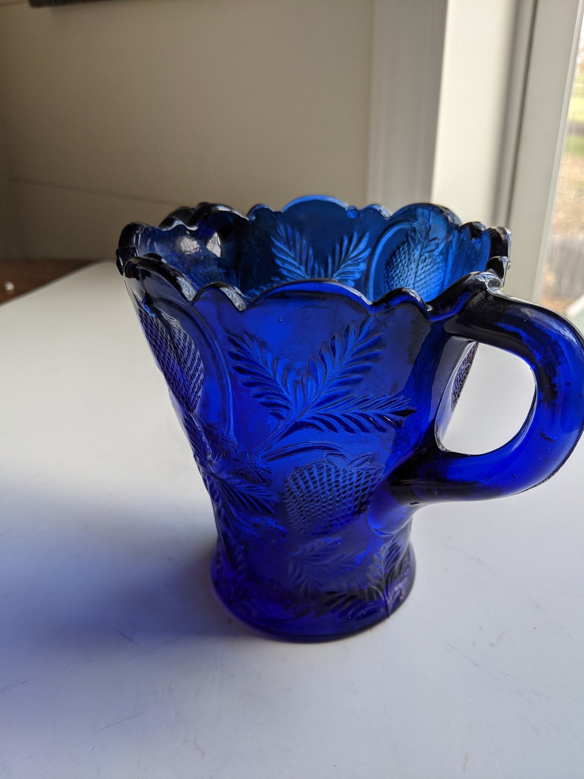 Cobalt Blue Inverted Strawberry Two Handled Jam Jar or Vase | Etsy