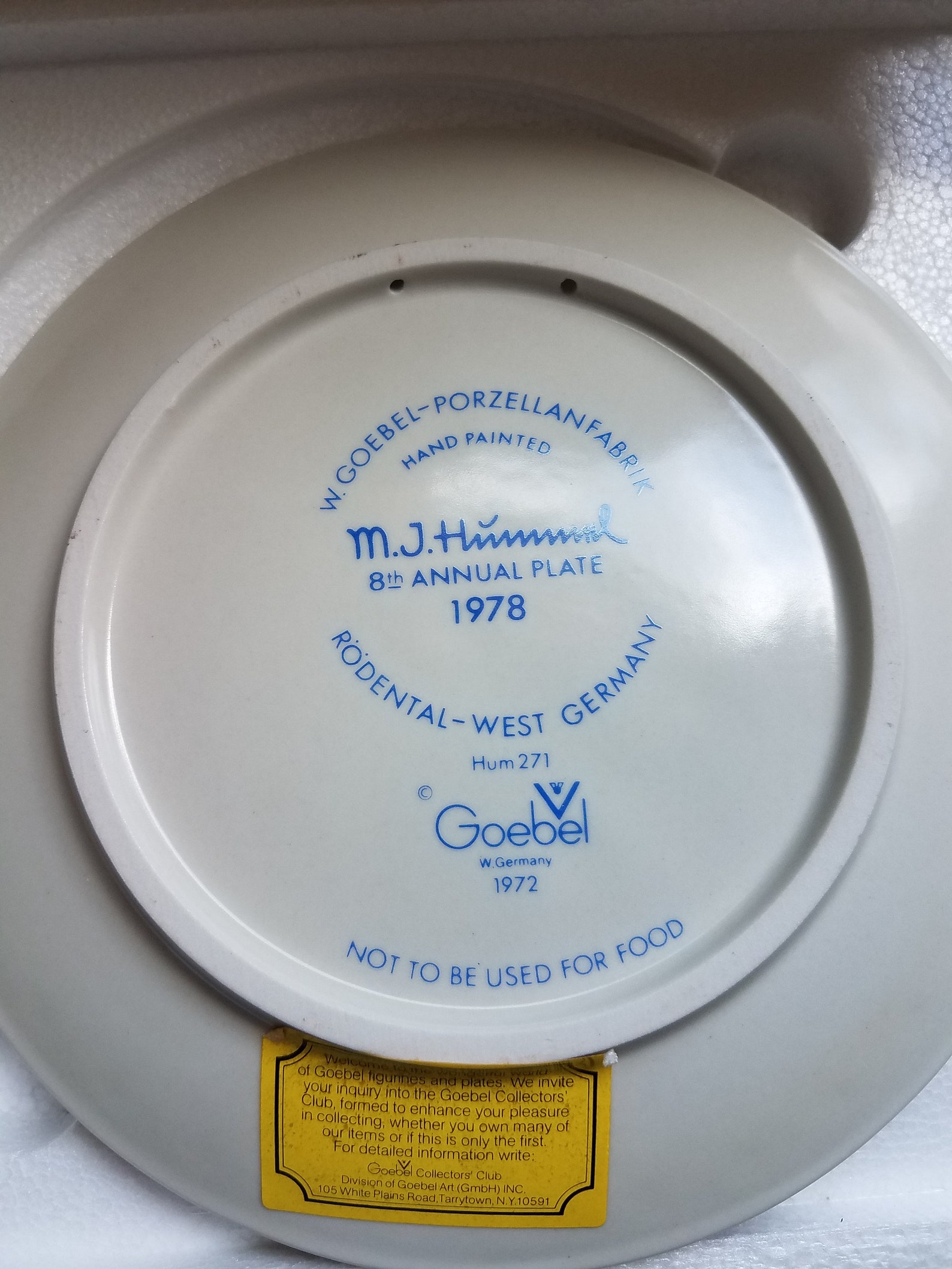 Vintage 1978 Goebel Hummel Plate, Happy Pastime, 8th Annual Collector ...