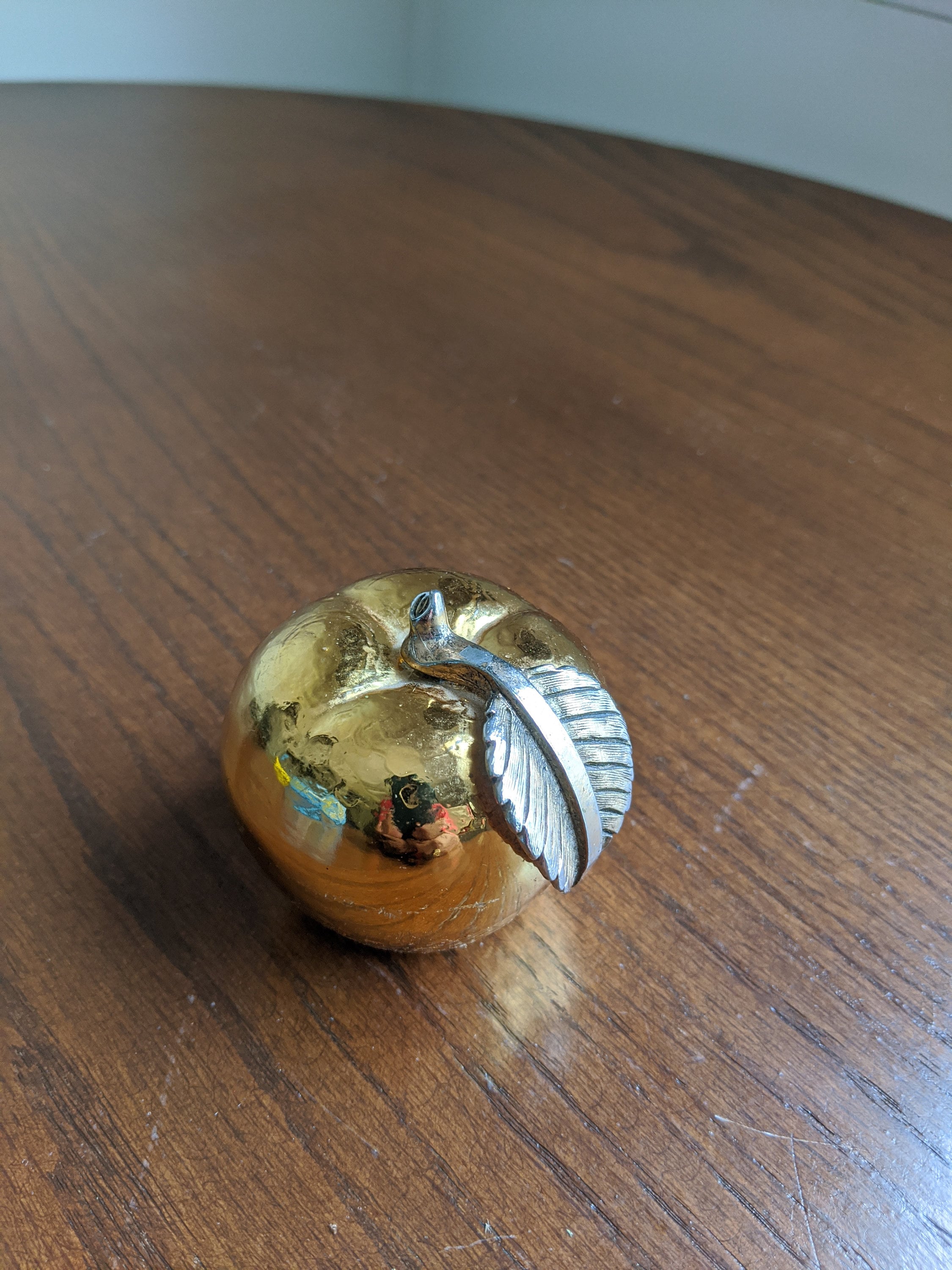Vintage Brass Apple Bell: Mid Century Teacher Gift, Paperweight - Etsy