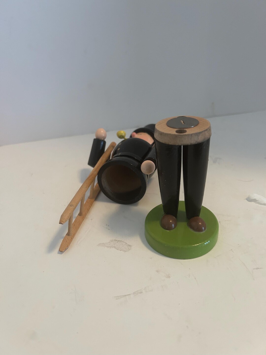 Vintage Erzgebirge Incense Smoker: Hand-painted German Chimney Sweep, 7 ...