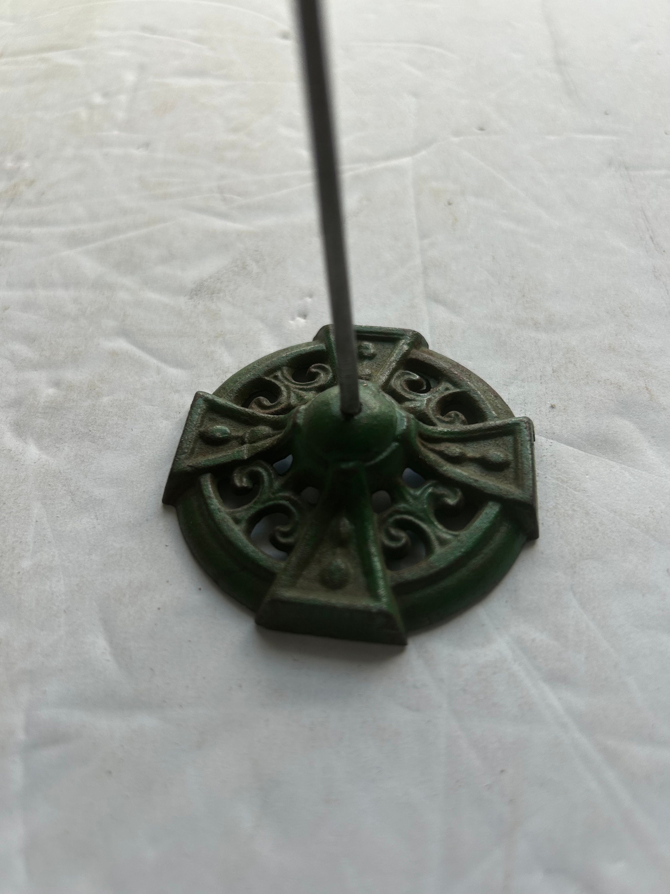 Receipt Bill Holder Spike Green Cast Metal, Green Cast Metal Receipt ...