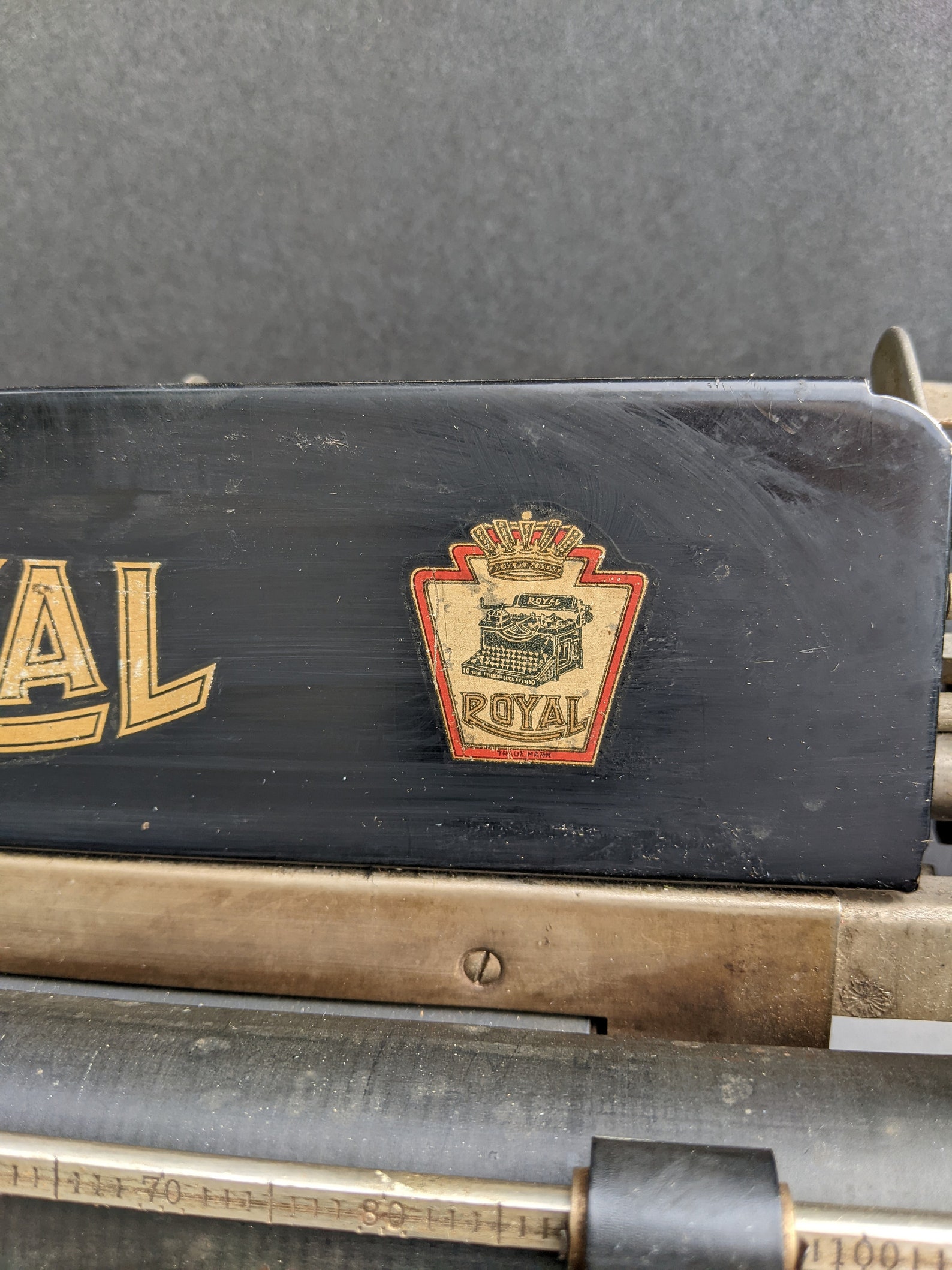 Vintage Very Rare 1920s Royal Typewriter/ Beveled Glass Sides/ in Good ...