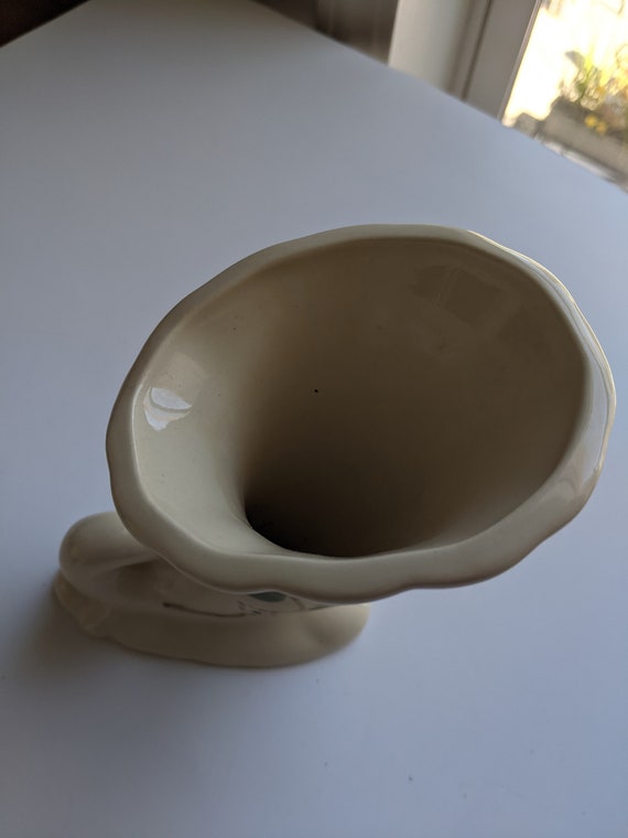 Vintage Purinton Pottery Slip ware Cornucopia Flower Vase Hand Painted ...