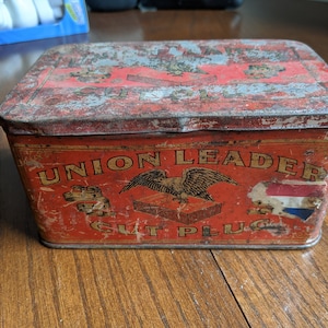 Union Leader Cut Plug Tobacco Tin Vintage Advertising - Etsy