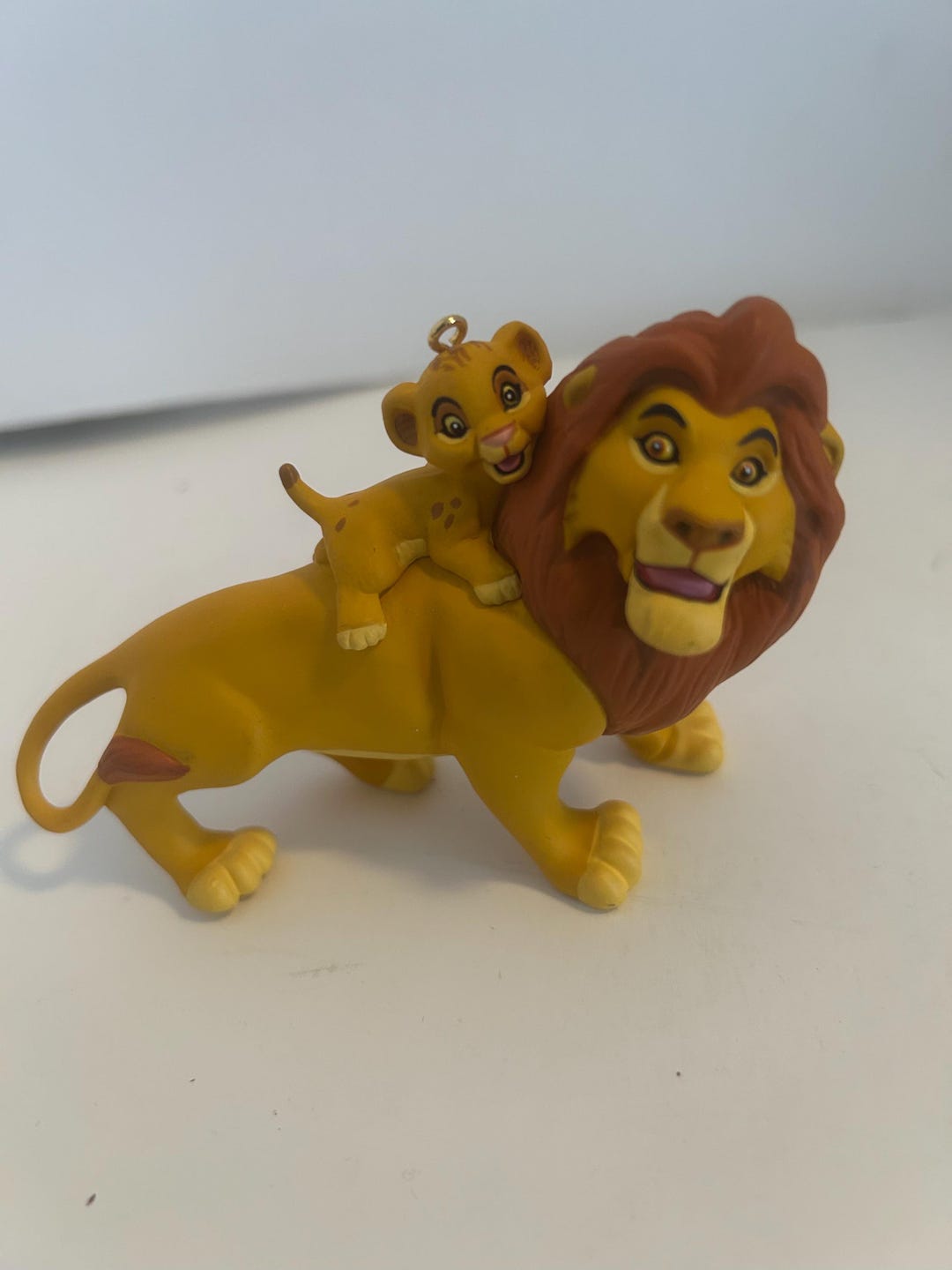 1994 Hallmark the Lion King Mufasa and Simba Ornament Disney RARE Cub ...