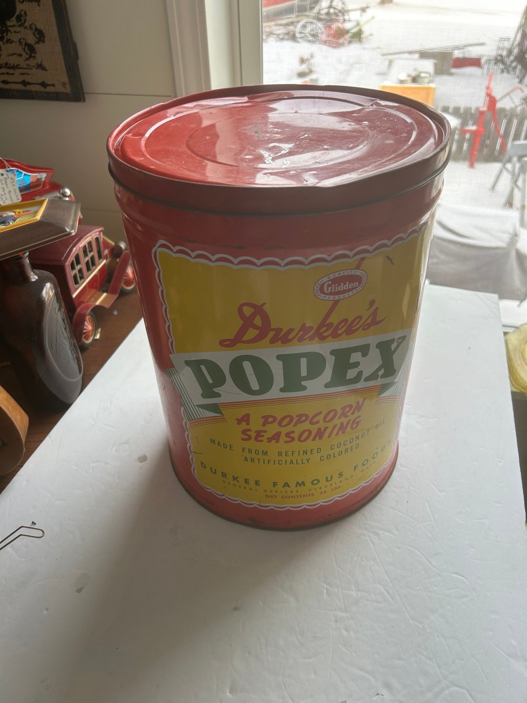 Vintage Popcorn Durkees Popex Popcorn Tin, Vintage Popcorn Tin, Vintage ...