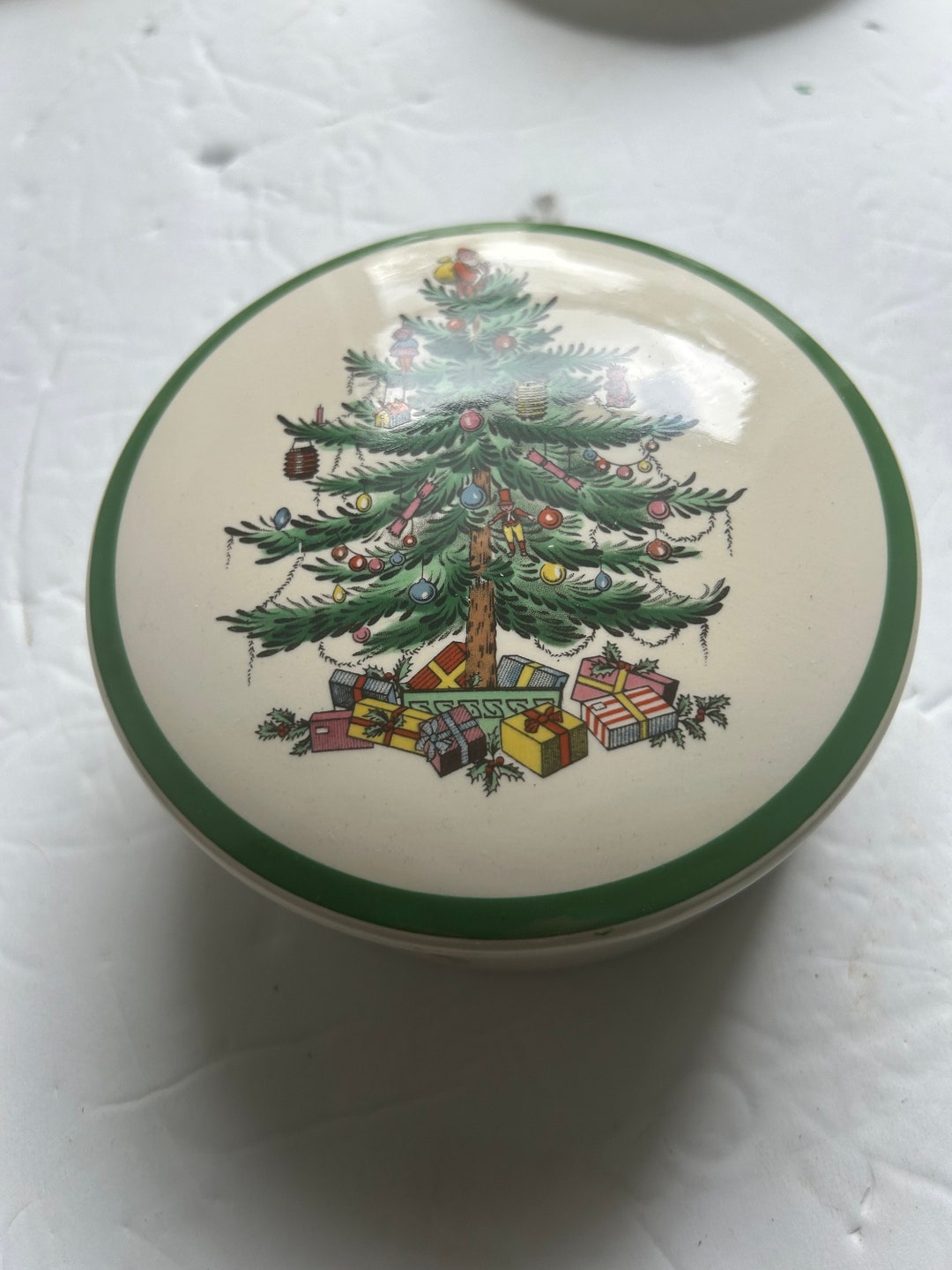 Spode Christmas Tree Bon Bon Dish Covered Trinket Box - Etsy