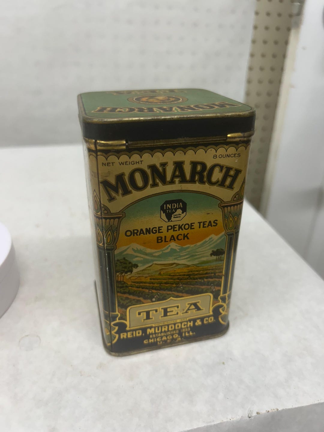 Antique Monarch Tea Tin - 1920s Imagery - Etsy