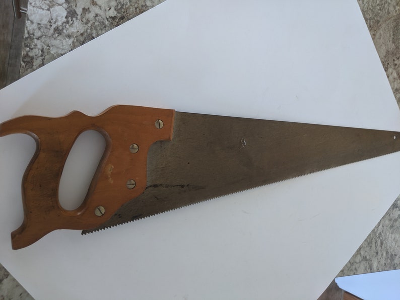 Vintage 26-inch Disston T1 Townsmanl Saw With Stamped 8 TPI on Blade. A ...