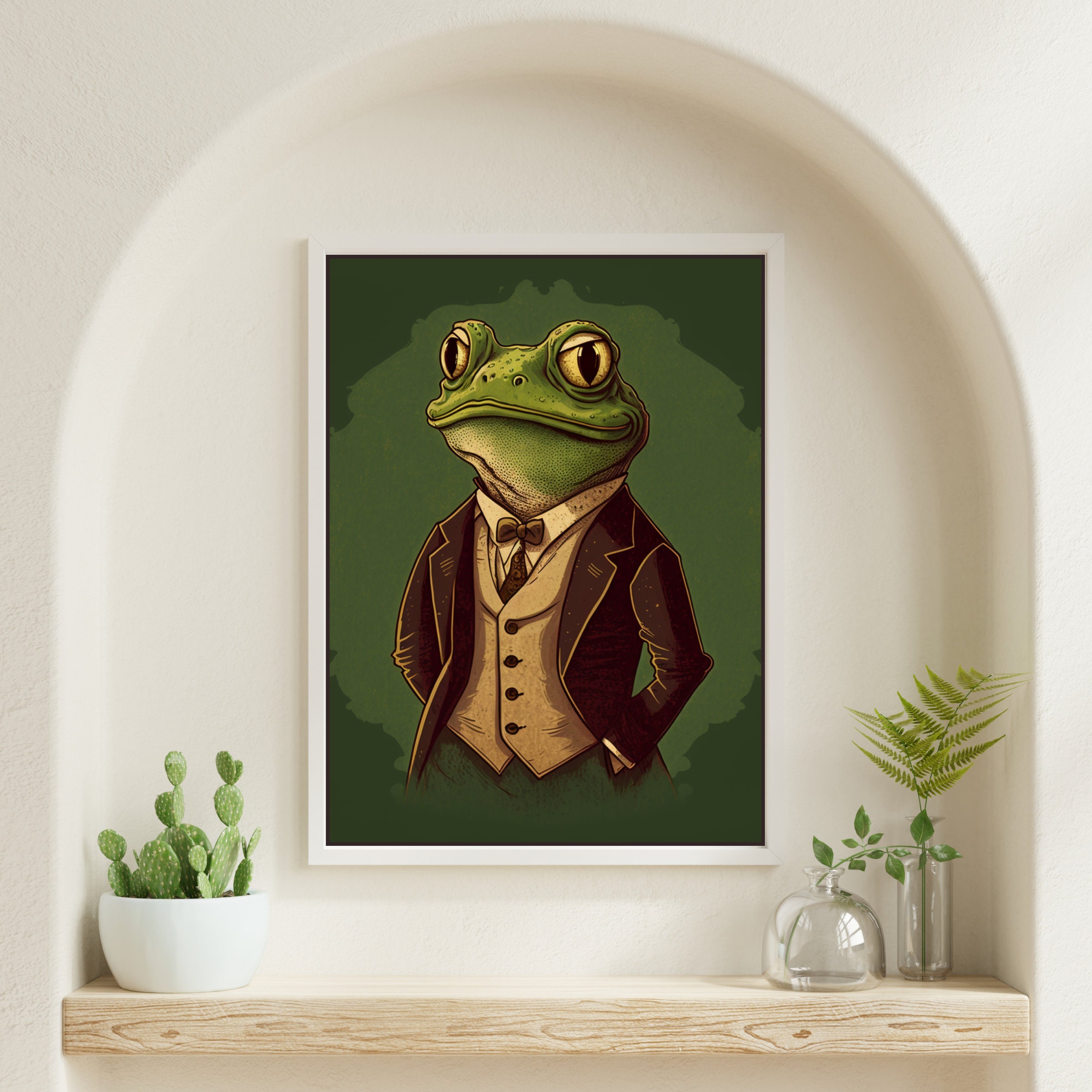 Frog in Tux Tuxedo Toad Fancy Toad Japanese Toad Funny Frog Posters Mr ...