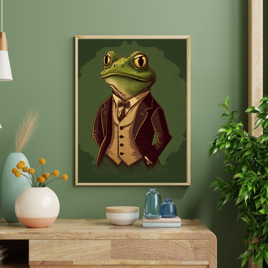 Frog in Tux | Tuxedo Toad | Fancy Toad | Japanese Toad | Funny Frog ...
