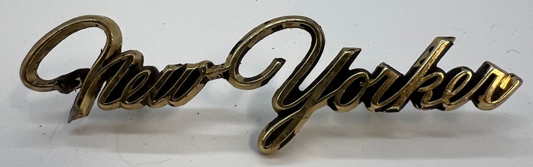 Vintage Chrysler OEM New Yorker Script Emblem/nameplate Metal - Etsy