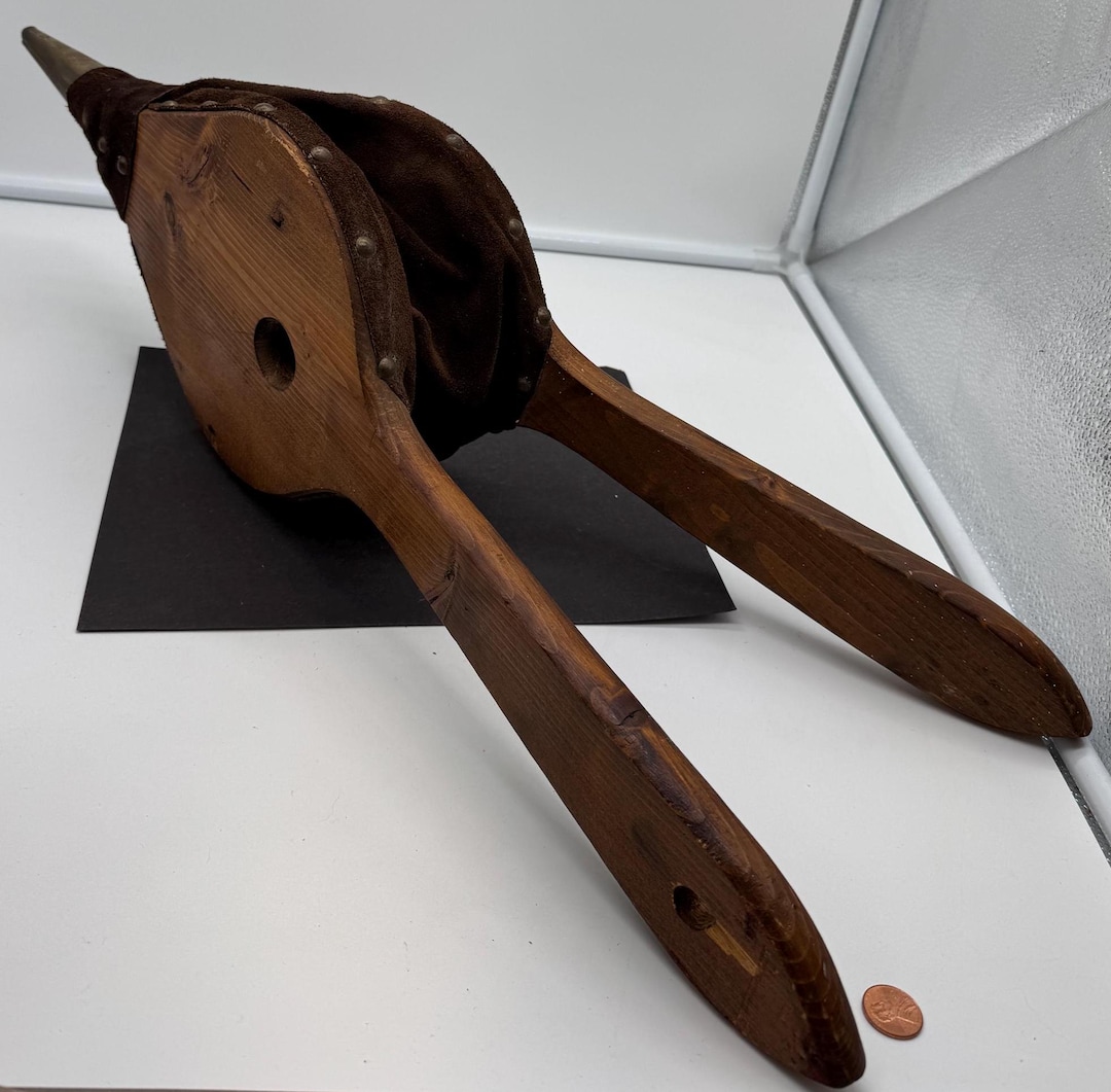 Large Handmade Fireplace Bellows Wood, Leather & Brass 25" Long - Etsy