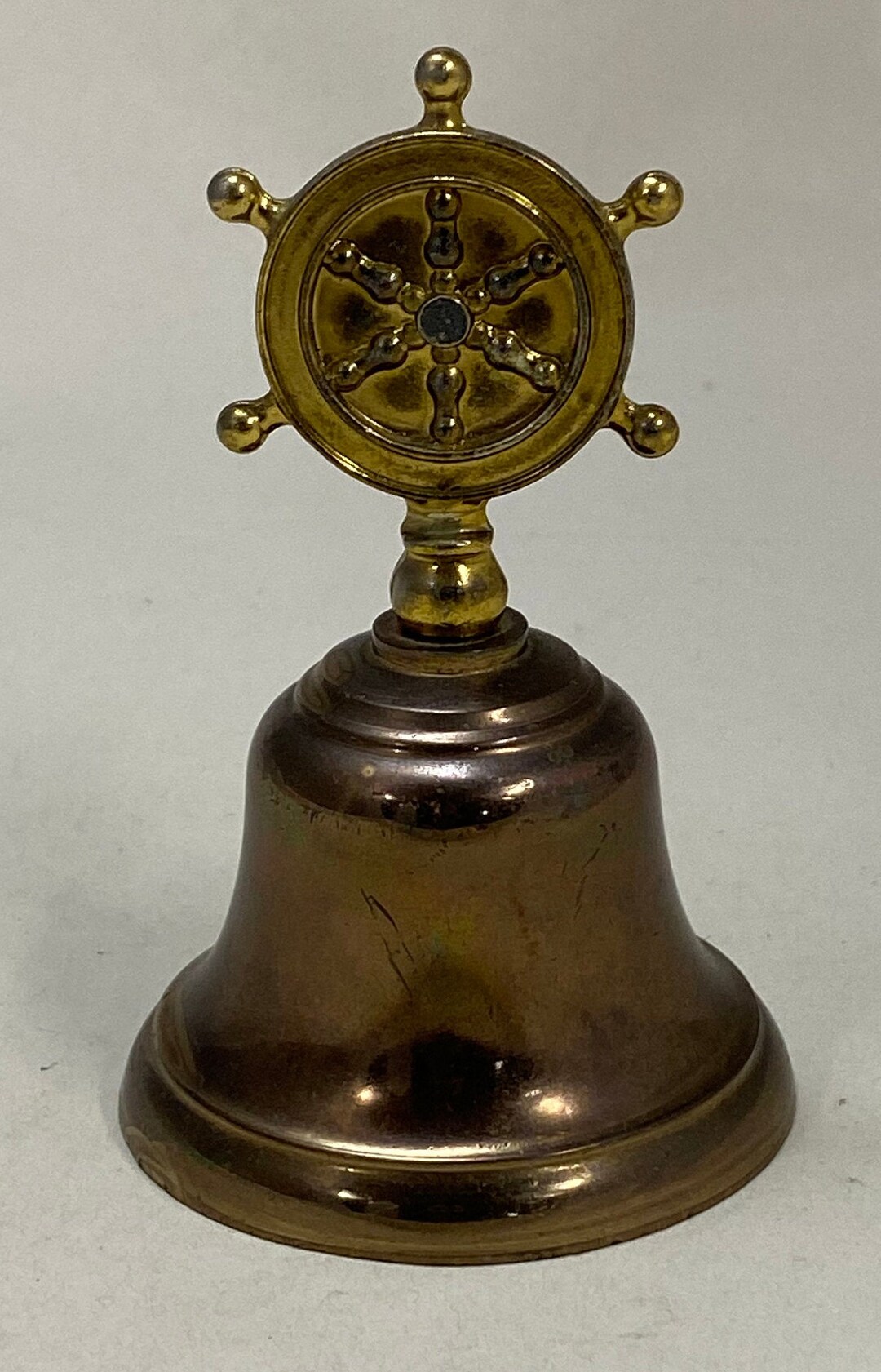 Vintage Metal Ships Wheel Bell Nautical Décor 4 Tall - Etsy
