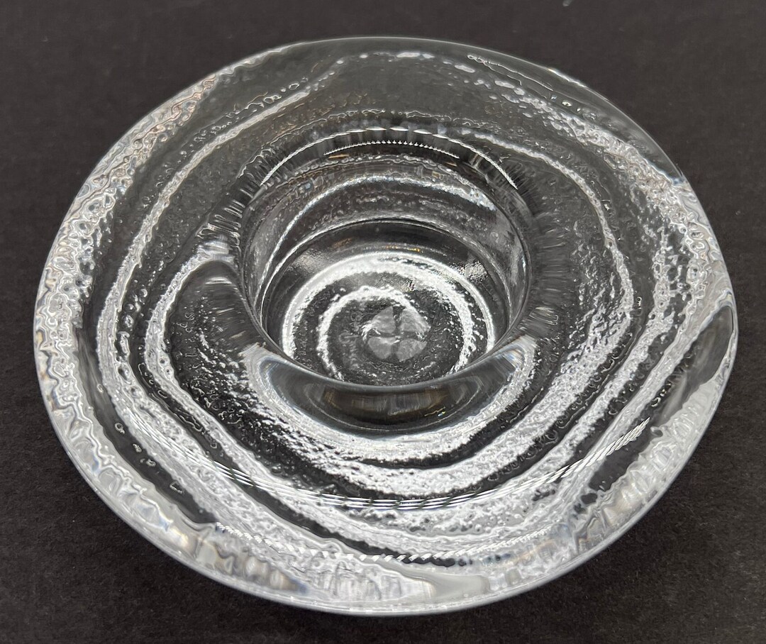 Simon Pearce Crystal Round Candle Holder Tealight/votive. 4.25" W - Etsy