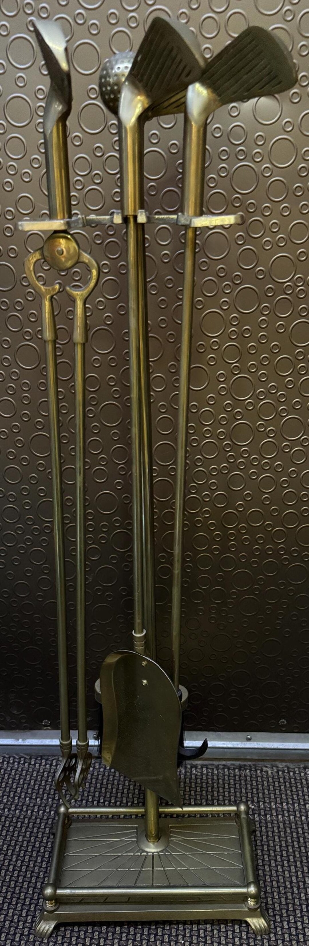 Vintage Brass Fireplace Tools, Golf Club Tools, Golf Enthusiast Gift 5 ...