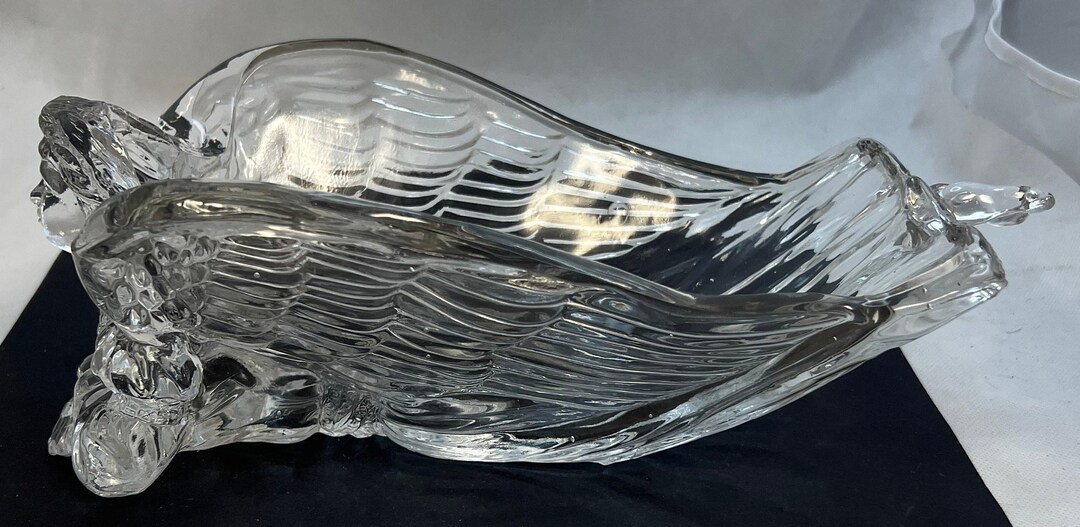 Vintage Glass Winged Angel Serving/boat Dish Tagged Carnivale 89 - Etsy