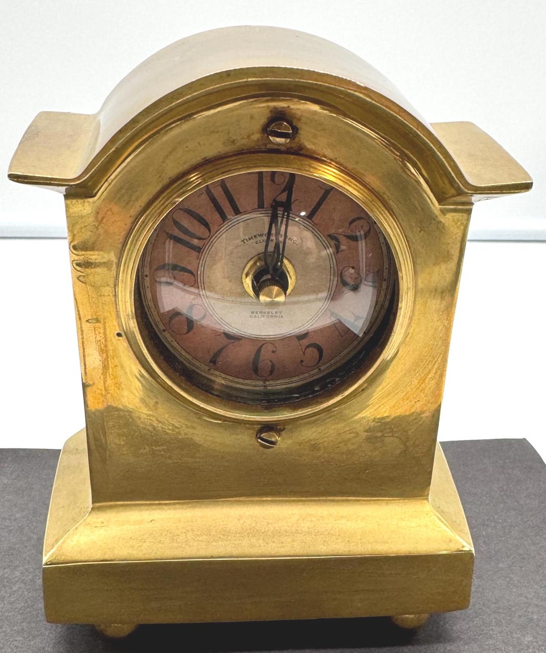 Timeworks Solid Brass Mantle Clock Quartz Works 6" Tall - Etsy