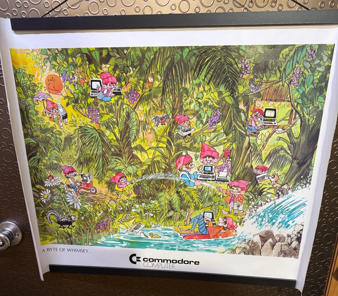 Vintage Commodore Computer Promotional Poster :A Byte of Whimsey" 22 ...