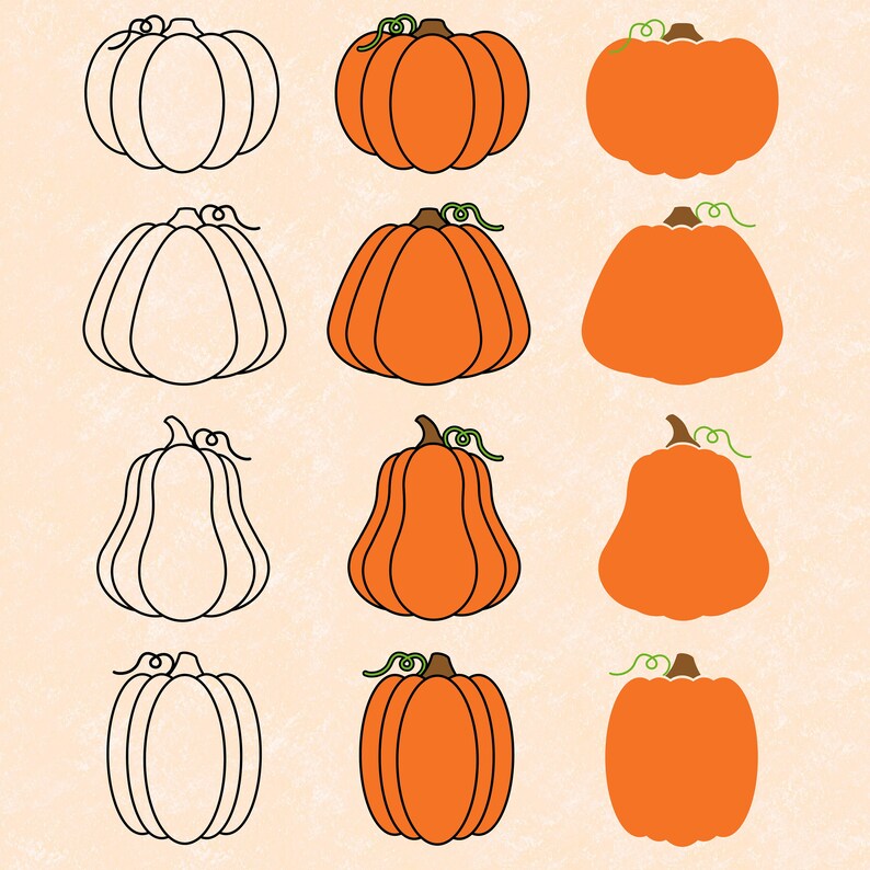 Instant Download Pumpkin, Svg, Png, Jpg, Pdf, Pumpkins Bundle, Digital ...