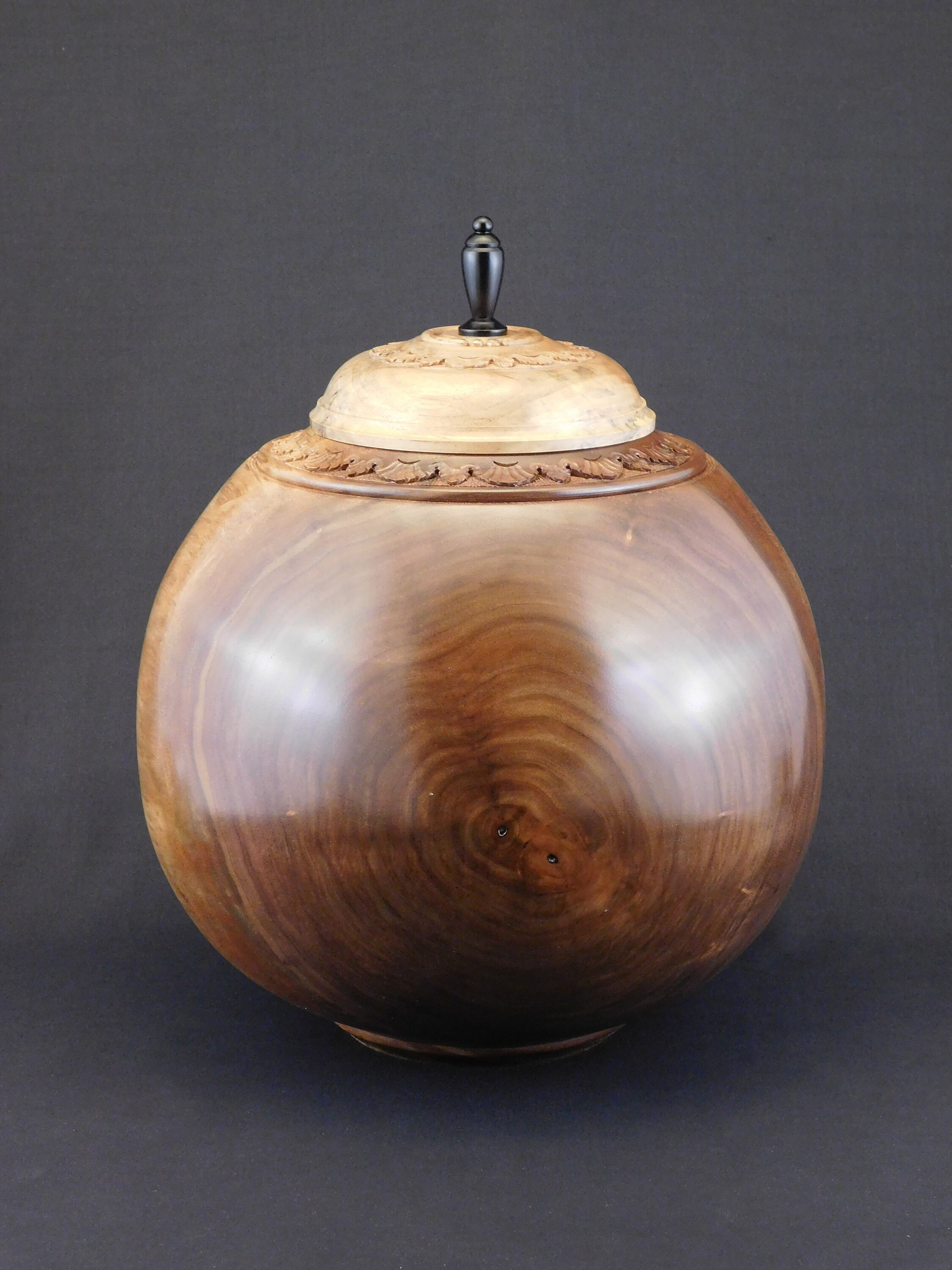 URN U.316 Cremation Urn for Human Ashes Carved Urn Wood Urn Full Size ...