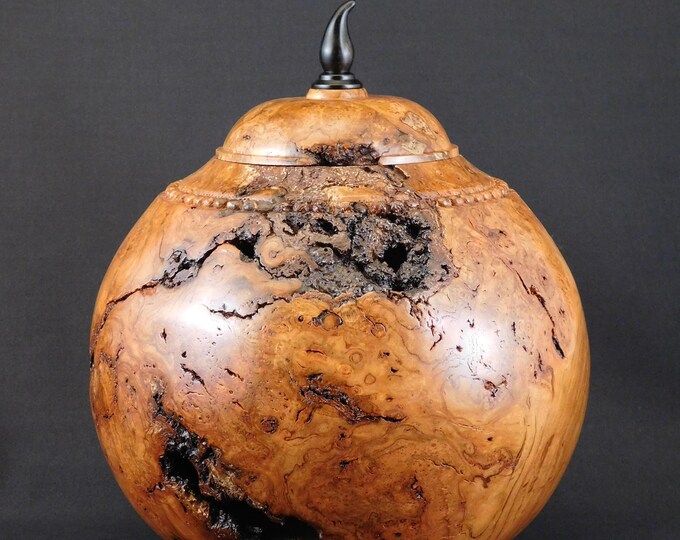 Hand Carved Cherry Burl Wood Urn | Pet or Human Ashes (U.461) - Etsy