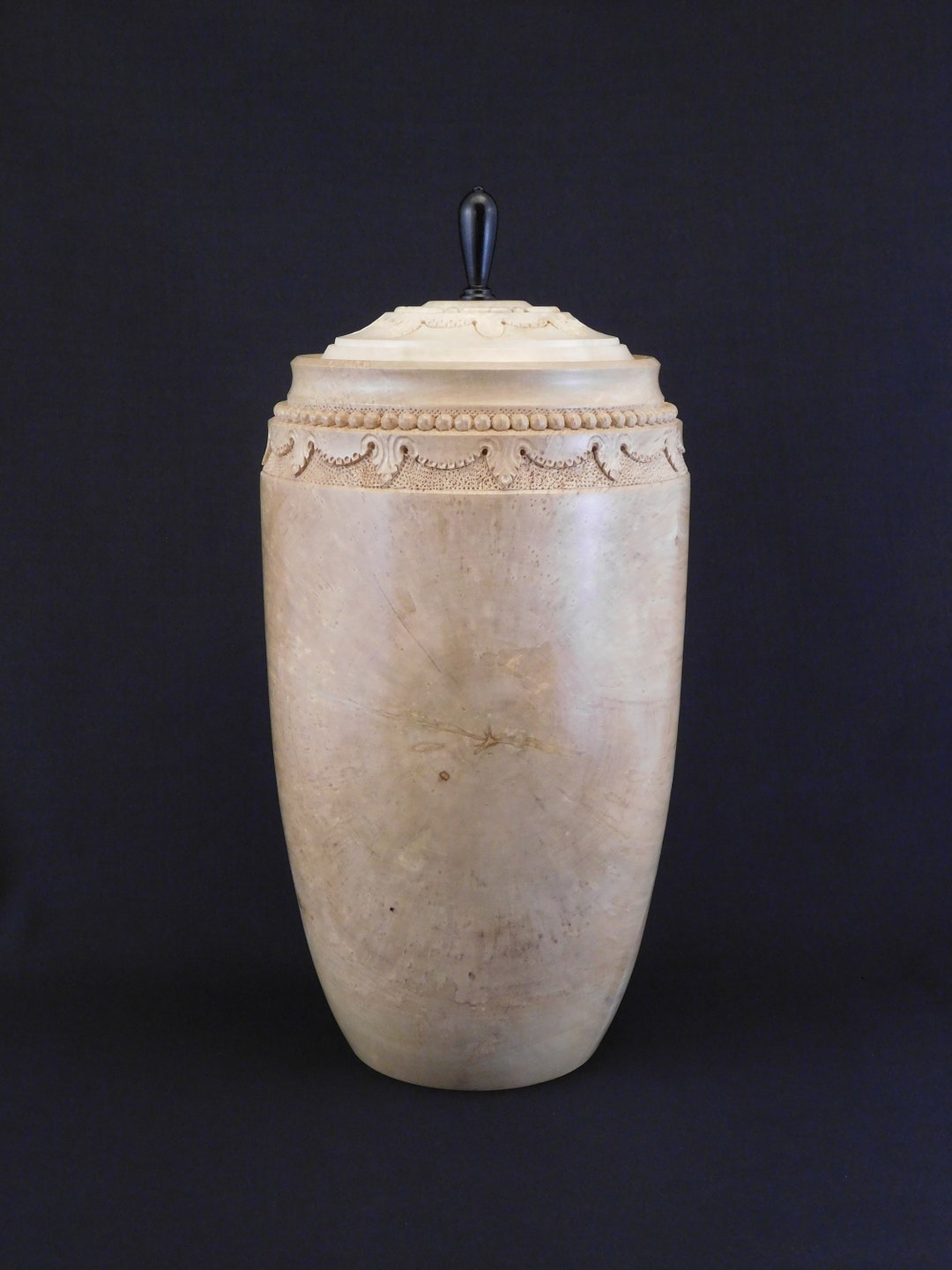 Hand Carved Holly Wood Cremation Urn | Pet or Human Ashes - Etsy