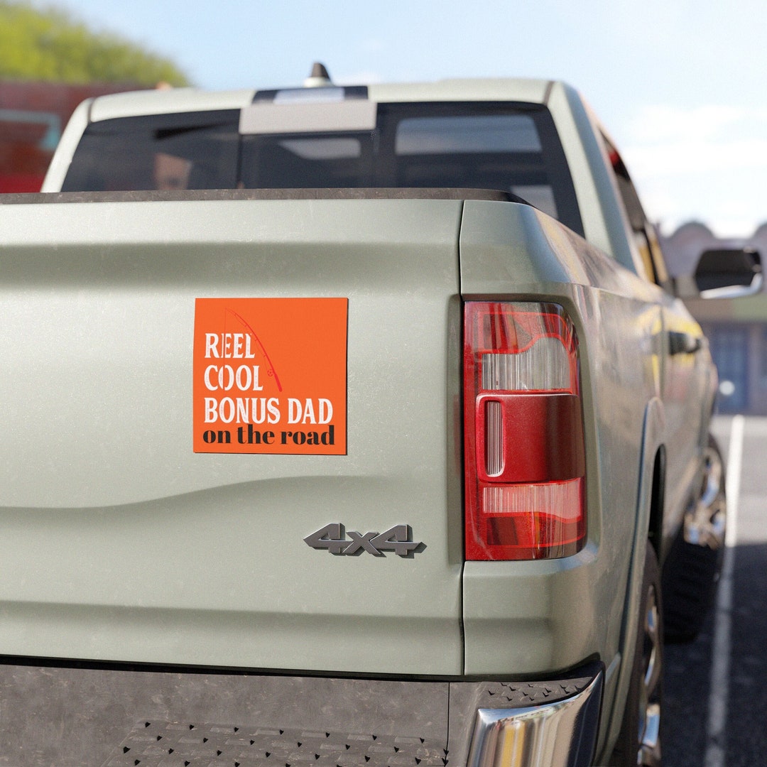 Reel Cool Dad on the Road Magnet Bonus Dad Bumper Magnet Car Gift for ...
