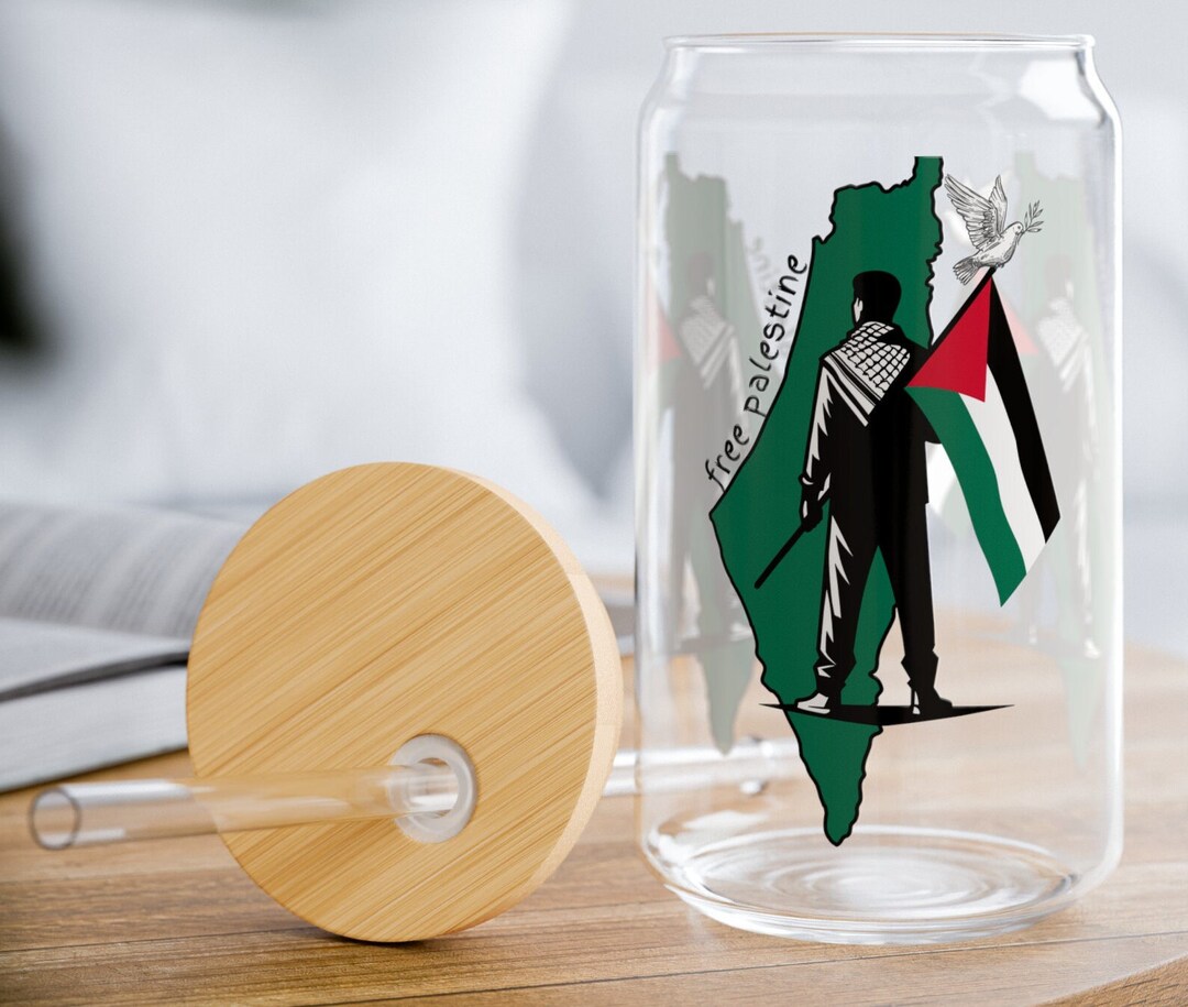 Palestine Free Glass Cup Palestine Cup Solidarity Kuffiyeh Functional ...