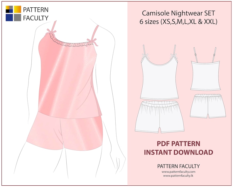 PDF Digital Sewing Pattern Instant Download Camisole | Etsy