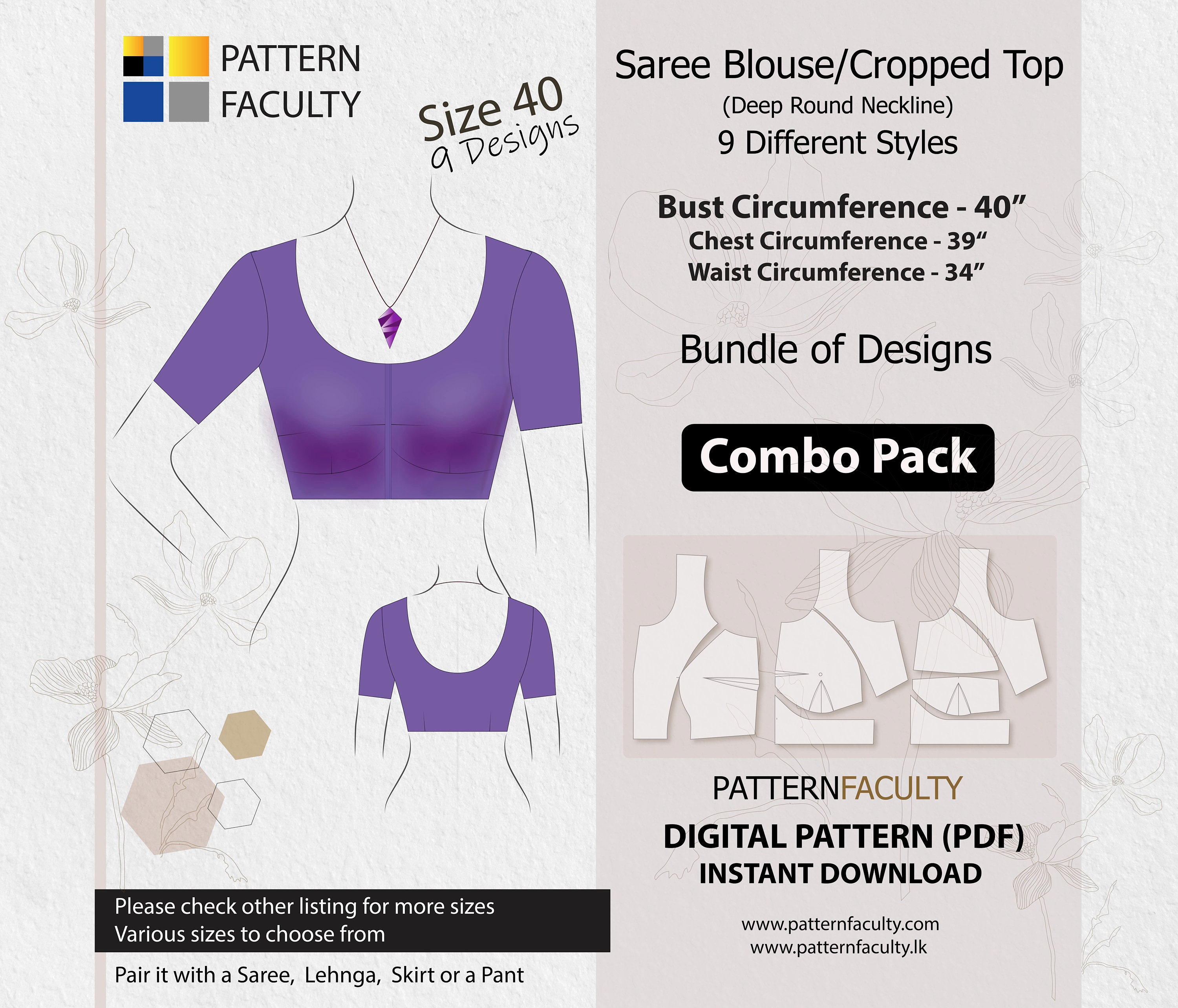 Saree Blouse Sewing Pattern Free Download The Best Online Sewing