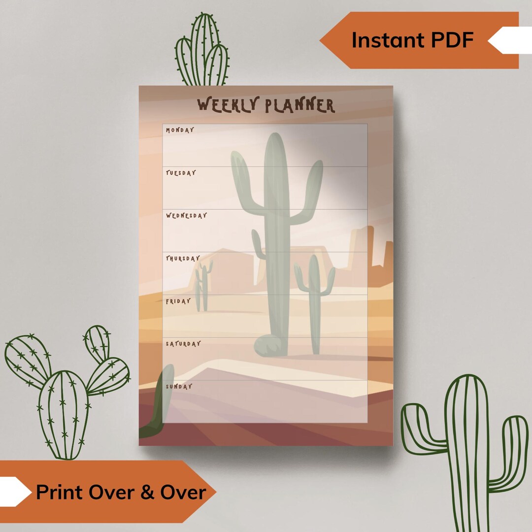 Western Weekly Planner | Weekly Planner PDF | Printable Planner ...