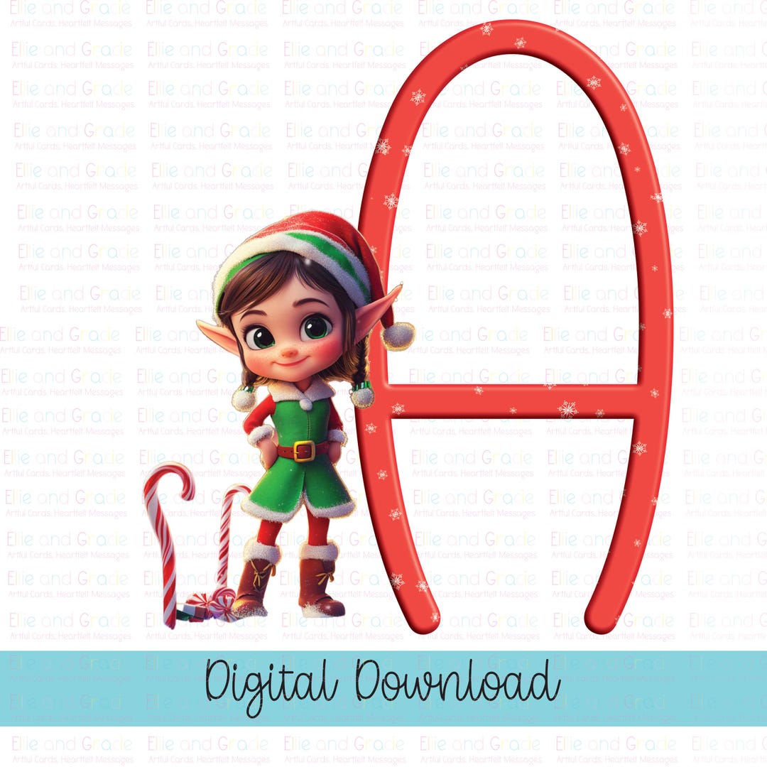 Elf Alphabet PNG, Christmas Alphabet PNG, Sublimation Designs, - Etsy