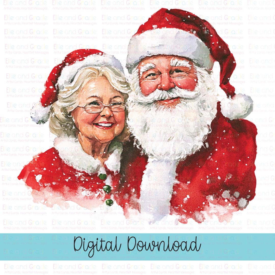 Mr and Mrs Claus PNG, Father Christmas Clip Art, Mrs Christmas PNG ...