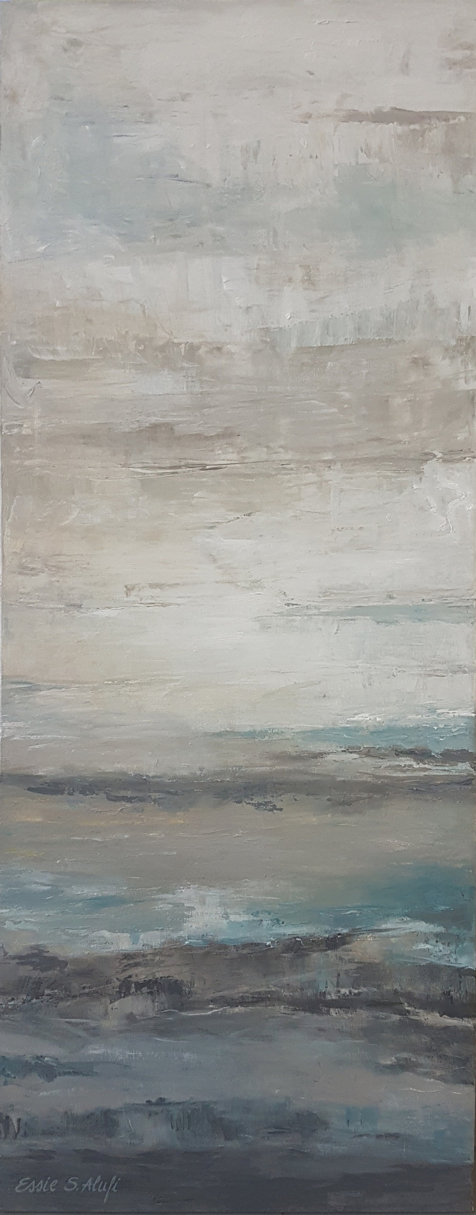 Landscape Sea Painting Turquoise Abstract Canvas Original - Etsy