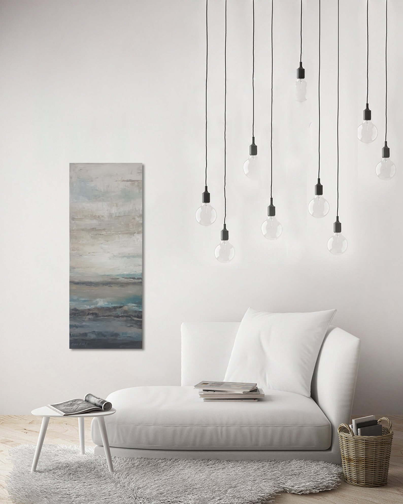 Landscape Sea Painting Turquoise Abstract Canvas Original - Etsy