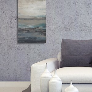 Landscape Sea Painting Turquoise, Abstract Canvas Original, Acrylilc ...