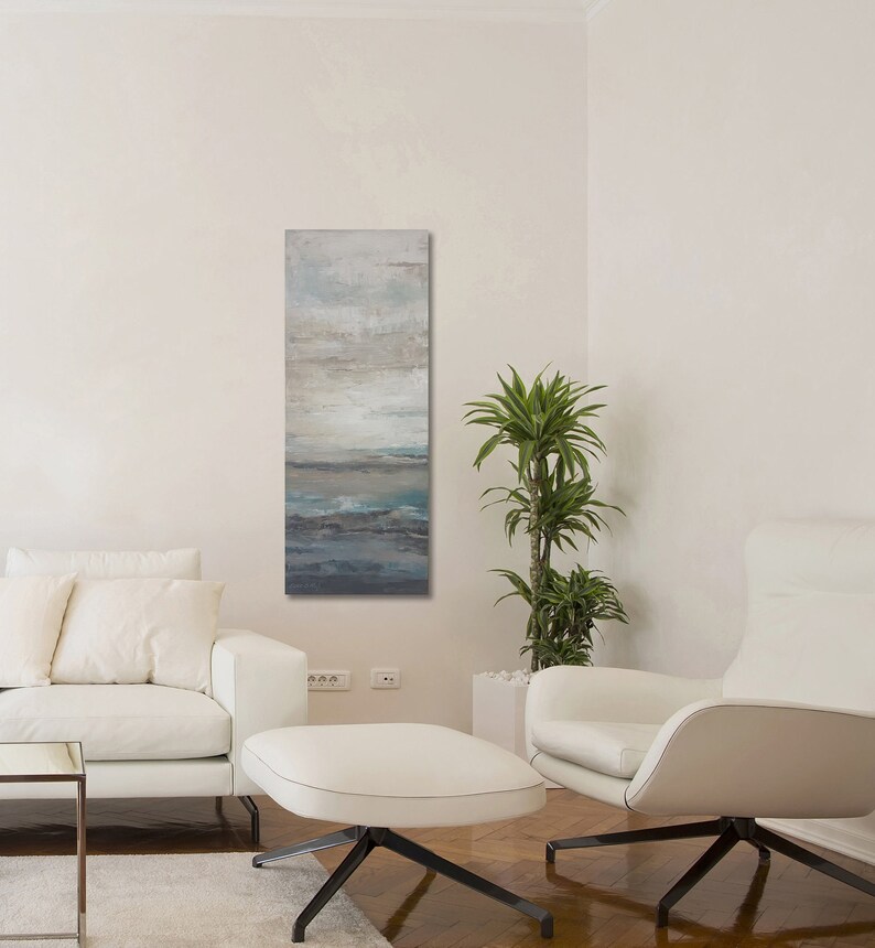 Landscape Sea Painting Turquoise Abstract Canvas Original - Etsy