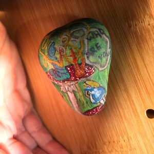 Alice in Wonderland Hand Painted Rock - Etsy