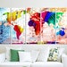 Huge Large World Map on Canvas World Map Unique World Map in - Etsy