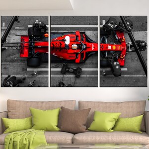 Formula1 Pit Stop Canvas Print Car Racing Wall Art F1 Team - Etsy