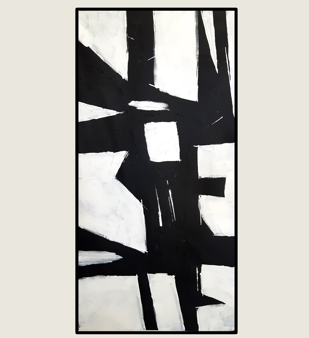 Vertical Abstract Painting on Canvas Handmade Original - Etsy