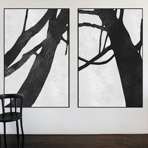 Large Acrylic Painting Abstract Tree Wall Art Canvas Extra - Etsy