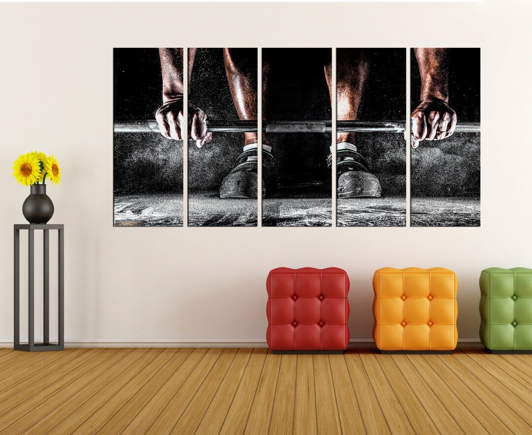 Gym Wall Art Canvas Sports Art Print Crossfit Wall Decor - Etsy
