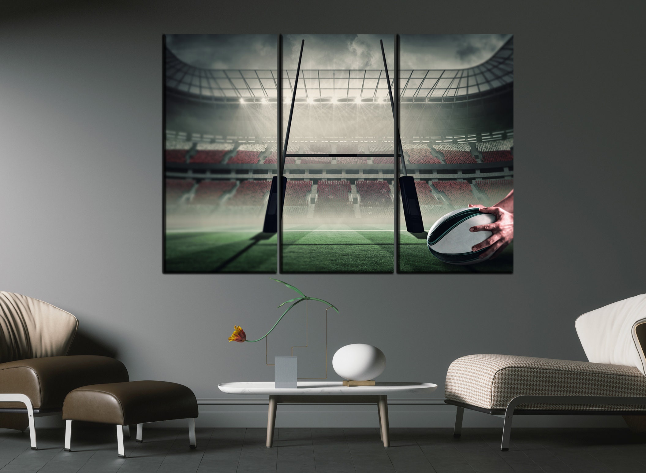 Rugby Stadium Wall Art Rugby Wall Art Print Sports Canvas - Etsy