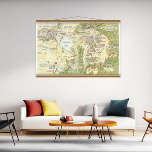 Extra Large Peter Rabbit Watercolor Map | Beatrix Potter World Map ...